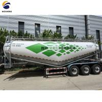 China 3 Axle 45 50 60 cbm Fly Ash Silo Cement Tanker Trailer with Working Press of 2.5 Bar for sale