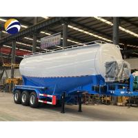 China 3 Axle 45 50 60 cbm Fly Ash Silo Cement Tanker Trailer with Working Press of 2.5 Bar for sale