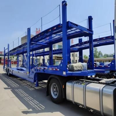China Max Payload 30000 kg Steel Overland Double Deck Semi Trailers for Car Hauler Transport for sale