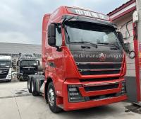 China Manual Drive Left Tow Truck Diesel Tractor Truck for Heavy Duty Transport Trailer Lorry for sale