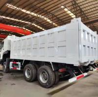 China 6 Cylinders Used White Color Sand Lorry Cargo Dumper Tipper Trucks for Africa Market for sale