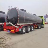 China Lower 3 Axles Transport Asphalt Bitumen Tanker Semi Trailer with Heated Truck Trailer for sale