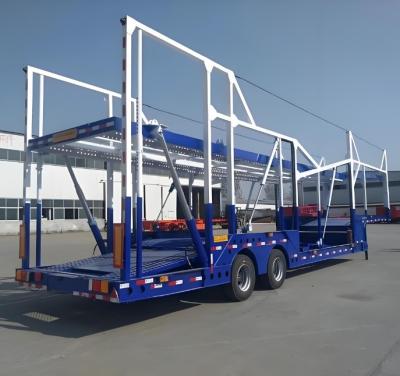 China Steel Double Deck CAR Carrier Semi-Trailer 6-12 Units Cdv MPV SUV Hydraulic Device for sale