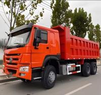 China Second-Hand HOWO 6X4 Dump Truck for Mining to Russia Manual Window and Cargo Tank 5.3-6.2M for sale