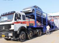 China 2 Axle Double Deck SUV and Car Carrier Semi Trailer for Russia Market 24.5/70R16 Tire for sale
