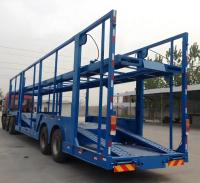 China 2 Axle Double Deck SUV and Car Carrier Semi Trailer for Russia Market 24.5/70R16 Tire for sale