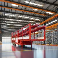 China Steel Double Deck SUV and Car Carrier Semi Trailer for 5-7 Locations 8.00-16 Rim for sale