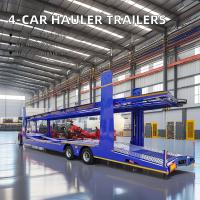 China Steel Double Deck SUV and Car Carrier Semi Trailer for 5-7 Locations 8.00-16 Rim for sale