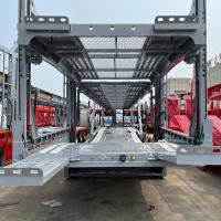 China Transport Tractor Towing Double Deck Hydraulic Lifting SUV Car Carrier Truck Trailers for sale