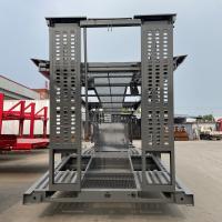 China Truck Trailer 3 Axle Double Deck Vehicle Car Carrier Semi Trailer with Manual Lifting for sale