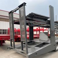 China Truck Trailer 3 Axle Double Deck Vehicle Car Carrier Semi Trailer with Manual Lifting for sale