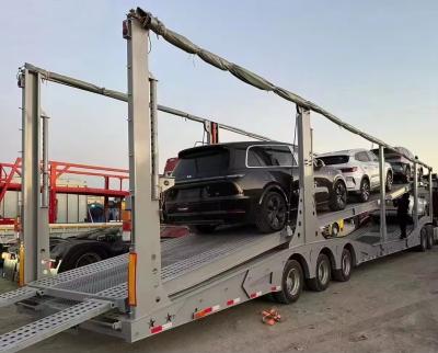 China Steel Car Carrier Semi-Trailer 2 or 3 Axles Hydraulic Car Hauler with 12R22.5 Tyres for sale