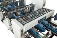 China 850mm-900mm Automatic Corrugated Folder Gluer Machine Inline With Scanner for sale