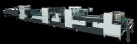China PLC 28KW Carton Folding And Gluing Machine With Multi Groove Belt for sale