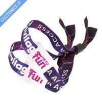 China F01 Lightweight RFID Fabric Wristband For Tournaments Entertainment Events for sale