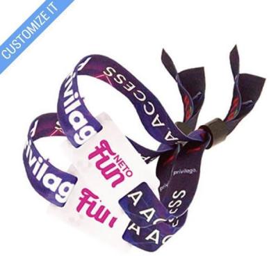 China F01 Lightweight RFID Fabric Wristband For Tournaments Entertainment Events for sale