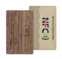 China Wooden Mifare Desfire Card 960mhz RFID Business Card Customized for sale