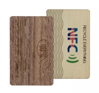 China Wooden Mifare Desfire Card 960mhz RFID Business Card Customized for sale
