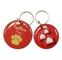 China Printed Custom QR Code Keychain RFID Epoxy NFC Pet Tag IP68 Waterproof for sale