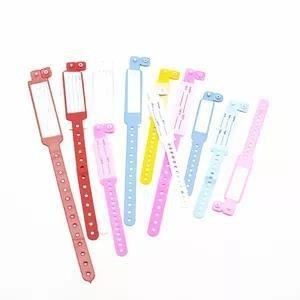 China Disposable Vinyl Plastic Medical Wristbands 19mm Width Water Resistant for sale