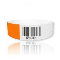 China Paper Disposable Bar Code Wristband Waterproof CMYK Pantone Colors for sale
