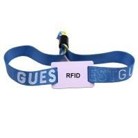 China Mifare Fabric Custom Made Wristbands Music Festival 13.56 Mhz RFID Bracelet for sale