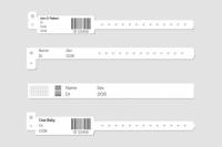 China Paper Disposable Bar Code Wristband Waterproof CMYK Pantone Colors for sale
