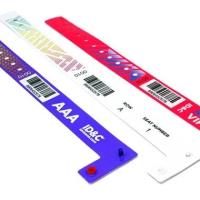 China OEM PET Barcode Plastic Wristbands PVC Disposable Customized for sale
