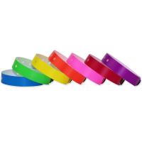 China Card Cube Personalised Vinyl Wristbands 1 inch Width Permanent Snap Closure for sale