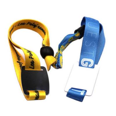China Waterproof Woven NFC Fabric Wristbands Colorful NFC Event Wristband for sale