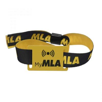 China Disposable Colorful NFC Festival Wristband Woven Fabric IP68 Waterproof for sale