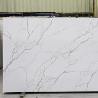 China Calcatta Color Artificial Quartz Stone Slabs 3200x1600mm For Kitchen Countertops Bathroom Vanity Tops for sale