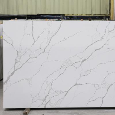 China Calcatta Color Artificial Quartz Stone Slabs 3200x1600mm For Kitchen Countertops Bathroom Vanity Tops for sale
