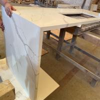 China Seamless Miter Edge Marble Granite Kitchen Countertops Honed Finish for sale