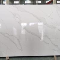 China Calacatta Classical Polished Honed White Quartz Stone Veneer White Quartzite Slabs For Benchtop for sale