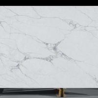 China Calacatta Classical Polished Honed White Quartz Stone Veneer White Quartzite Slabs For Benchtop for sale