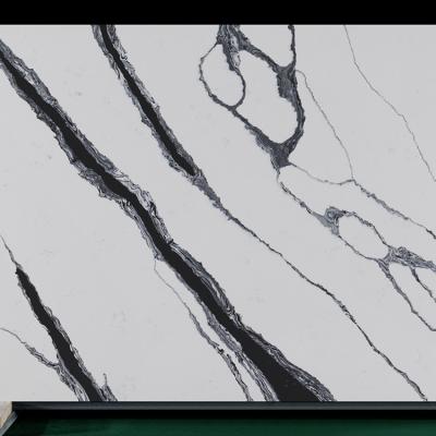 China Customized Polished Honed Quartz Stone Slab Countertop Engineered Stone Quartz for sale