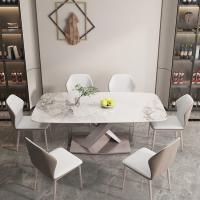 China 6 Seater Dining Table Set With Leather Or Fabric Chairs for sale