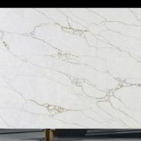 China 93% Quartz Stone Sheet Engineered Quartz Slab Calacatta Gold Quartz Stone Slab for sale