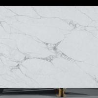 China 18mm 20mm 30mm Calacatta Engineered Stone Slab Customized Size Carrera White Quartz Stone for sale