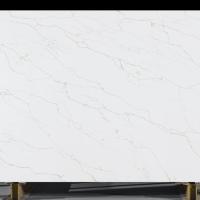 China 20mm Thick Calacatta Quartz Stone Slab Customized Size Polished Quartz Stones for sale