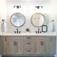 China Flush Slab Style Sintered Stone Bathroom Vanity Cabinet With Sink for sale