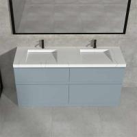 China OEM Melamine Door Finish Bathroom Vanity Cabinet Vanity Unit With Basin for sale