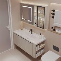 China Shaker Style 3D Wall Mounted Bathroom Vanity Cabinet Customized Size for sale