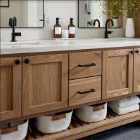China Shaker Style 3D Wall Mounted Bathroom Vanity Cabinet Customized Size for sale