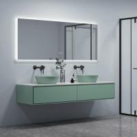 China Single Sink Vanity Mirror Solid Wood Bathroom Vanity OEM ODM for sale