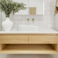 China CAD Drawing Ceramic Bathroom Vanity Cabinet Wall Mounted for sale