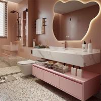 China CAD Drawing Ceramic Bathroom Vanity Cabinet Wall Mounted for sale