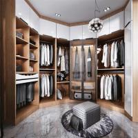 China Particle Board 3 Door Sliding Wardrobe Bedroom Furniture With LED Light for sale