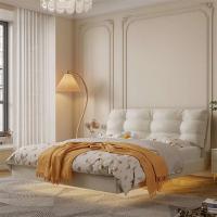 China CORDIAL Bedroom Furniture Set Solid Wood Bed With Fabric Upholstery And Polymeric Sponge for sale